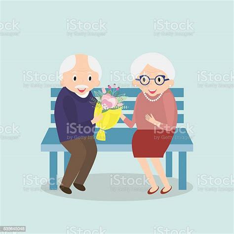 늙음 커플입니다 발허리뼈와 노인 행복함 여가생활 2명에 대한 스톡 벡터 아트 및 기타 이미지 2명 갈색 개성 개념