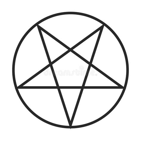 Het Pentagram Symbool Bestaande Uit Vijf Rechte Lijnen Om Een