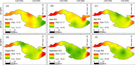 Spatial Variation In Comprehensive Eutrophication Index From 2018 To