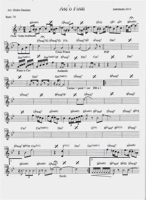 Meu Cavaquinho Partituras Partitura Até o Final Grupo Sobretudo
