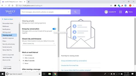 Enable Or Disable Conversation View In Yahoo Mail