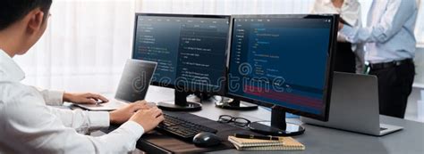 programmer and software engineer working in tech develop company