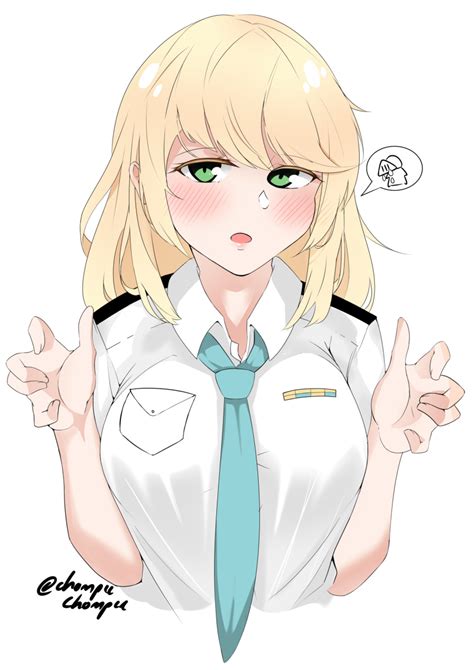 Safebooru 1girl Absurdres Bangs Blonde Hair Blush Breasts Collared