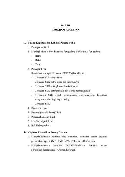 Contoh Program Kerja Gugus Depan Pramuka Penegak Roomdigi