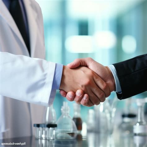Premium Ai Image Scientific Graph Of Business Handshake Ai Generated