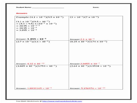 50 Scientific Notation Worksheet Answer Key Chessmuseum Template Library