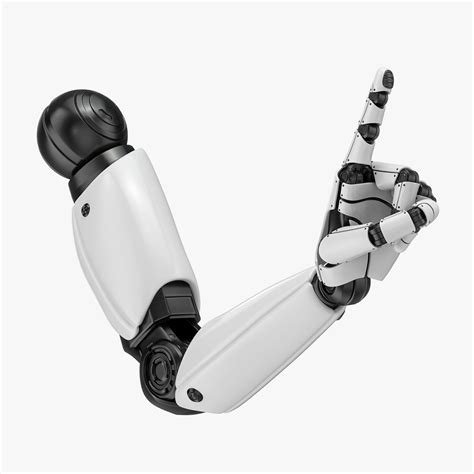 Hand Of Humanoid Robot One Finger Pose 3d Model 59 Gltf Obj Ma Max Upk Unitypackage