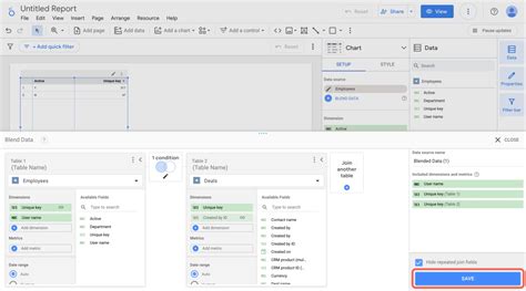 Blend Data On Deals And Employees In Looker Studio