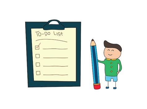 Premium Vector Vector Illustration Of Man With To Do List Check Box