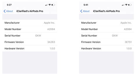 Airpods Pro 和 Airpods 2 新韌體「3e751」開放更新