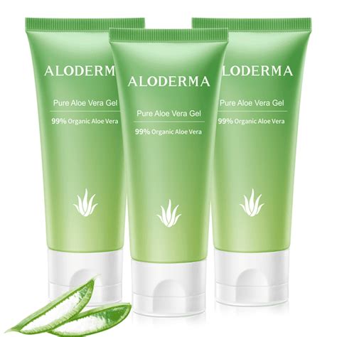 Aloderma 99 Organic Aloe Vera Gel Natural Real Cooling Relief For