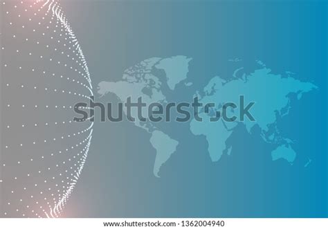 World Map Circular Particles Background Stock Vector Royalty Free 1362004940 Shutterstock