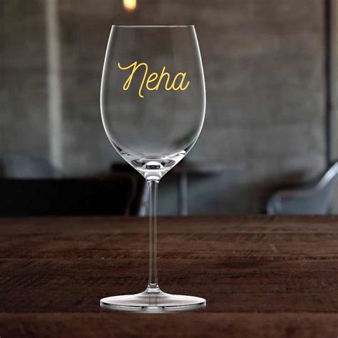 Buy Customized Wine Glasses With Name Online India Nutcase