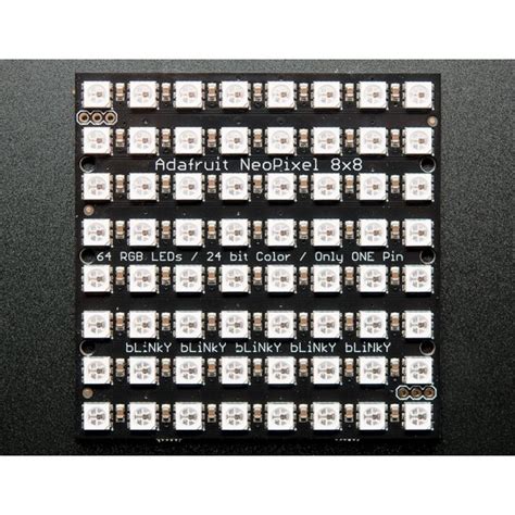 adafruit neopixel neomatrix 8x8 64 rgb led pixel matrix botiga grn