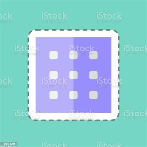 스티커 라인 컷 텍스처 사진 편집 기호에 적합합니다 편집 가능한 간단한 디자인 디자인 템플릿 벡터 간단한 기호 그림 막에 대한