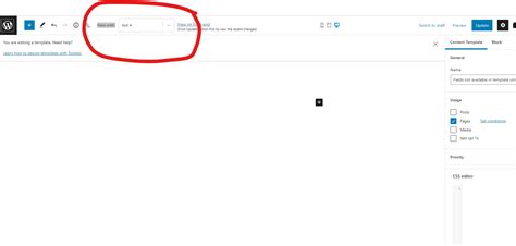 Fields Not Available In Template Unless I Make The Template The Default Toolset