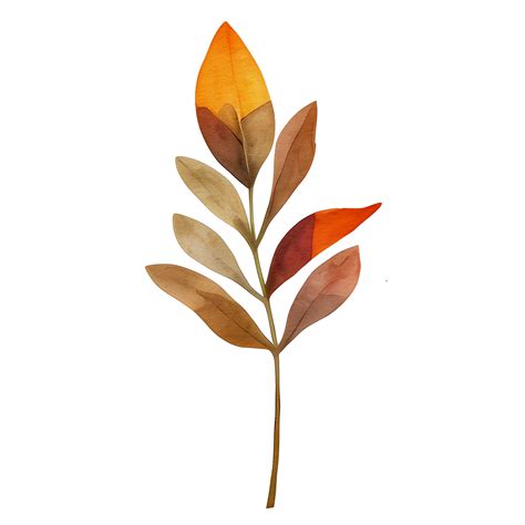 Watercolor Autumn Leaf Ai Generative 26775217 Png