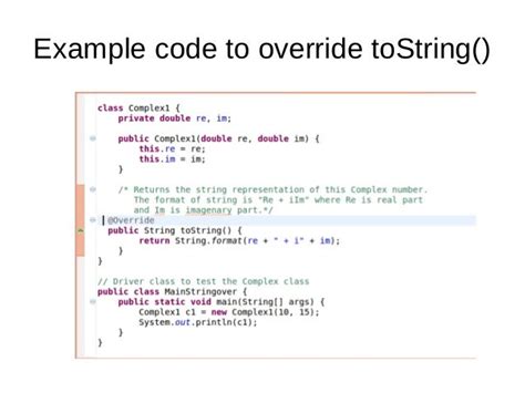 Overriding Methods