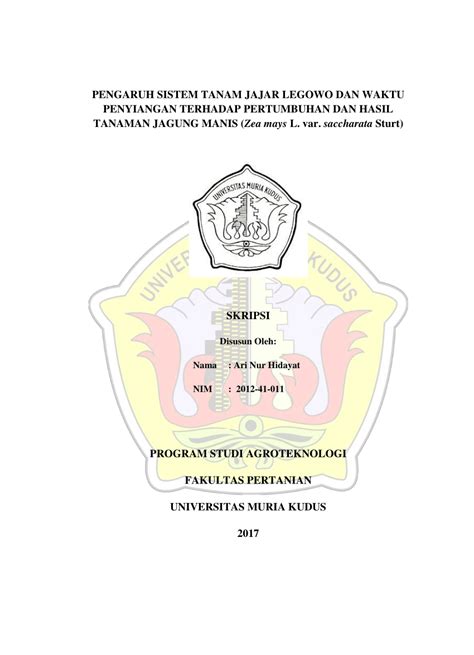 Pdf Pengaruh Sistem Tanam Jajar Legowo Dan Waktu Penyiangan Terhadap
