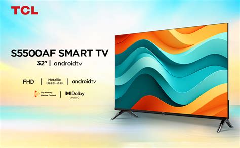 TCL 79 97 Cm 32 Inches Metallic Bezel Less S Series FHD Smart Android LED TV 32S5500AF Black