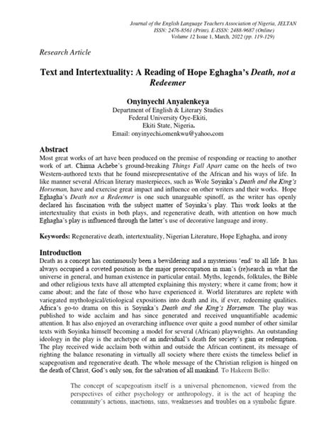 Text And Intertextuality A Reading Of Ho Pdf