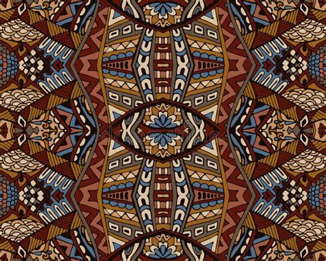 Ethnic Geometric Striped Seamless Tribal Pattern Stock Vector