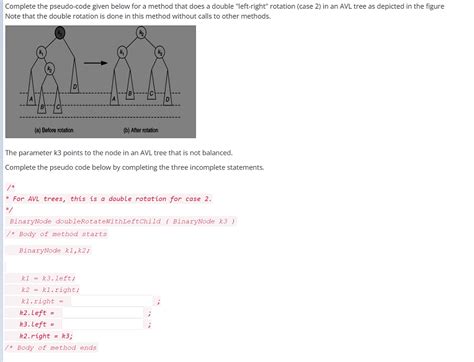 solved complete the pseudo code given below for a method