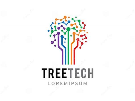 Tree Tech Logo Symbol Or Icon Template Stock Vector Illustration Of
