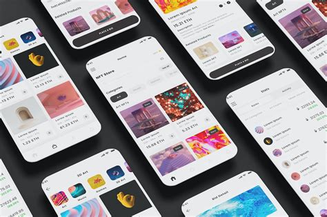 Nft 市场and加密数字作品商店应用app Ui Kit Aiepsfigpsdsketchsvgxd 云瑞设计