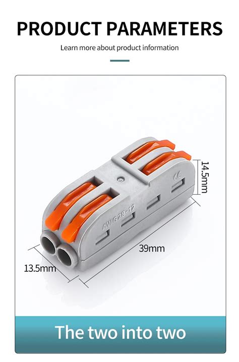Pct 222 2 Inputs 2 Outputs Dual Head Quick Push In Splice Connection