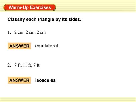 Classify Each Triangle By Its Sides Ppt Download