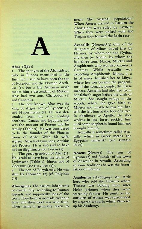 The Penguin Dictionary Of Classical Mythology Penguin Dictionary