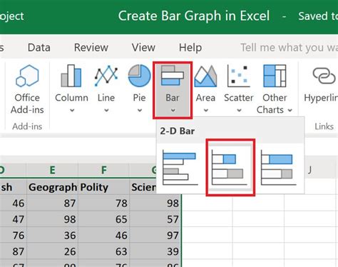 How To Create A Bar Graph Or Column Chart In Excel D