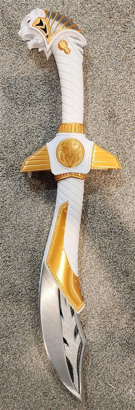 White Ranger Saba Sword 3d Printed Etsy