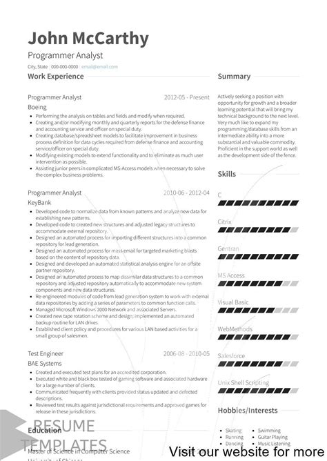 Resume Format For Job Word File Resume Ideas