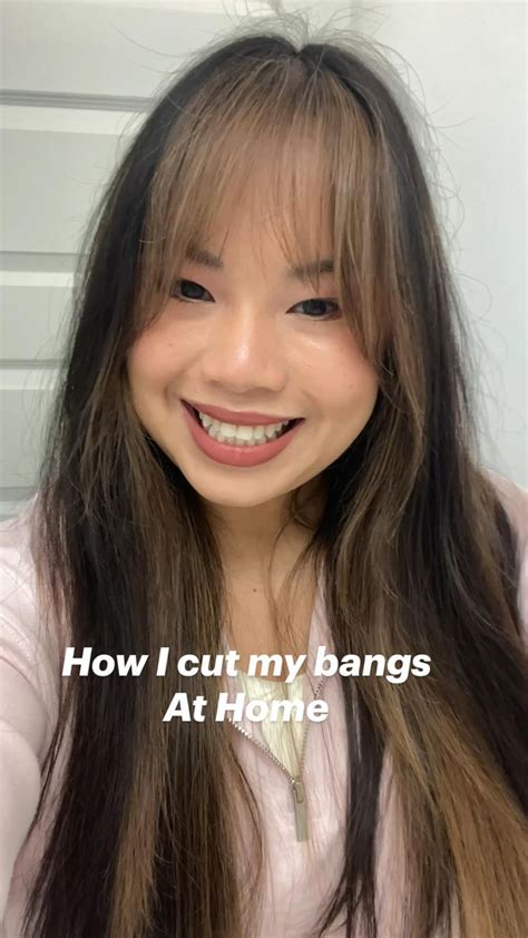 How I Cut My Bangs At Home How To Cut Bangs Hairstyles With Bangs