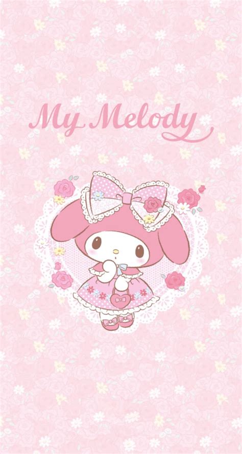 Download My Melody In A Pink Dress Enjoying A Beautiful Day Wallpaper