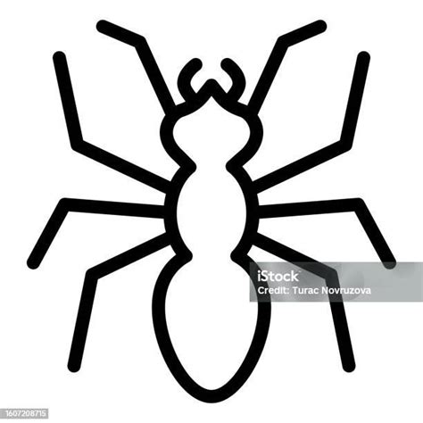 개미 라인 아이콘 곤충 개념 흰색 배경에 에밋 기호 개미 실루엣 아이콘은 개요 스타일 모바일 개념 웹 디자인입니다 벡터 그래픽 개미에 대한 스톡 벡터 아트 및 기타 이미지