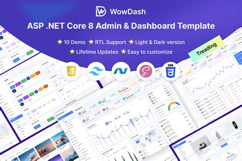 wowdash asp core 8 tailwind css admin template