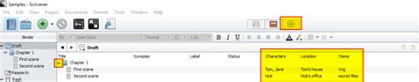 Using Scrivener To Track Your Characters And Locations In Every Scene