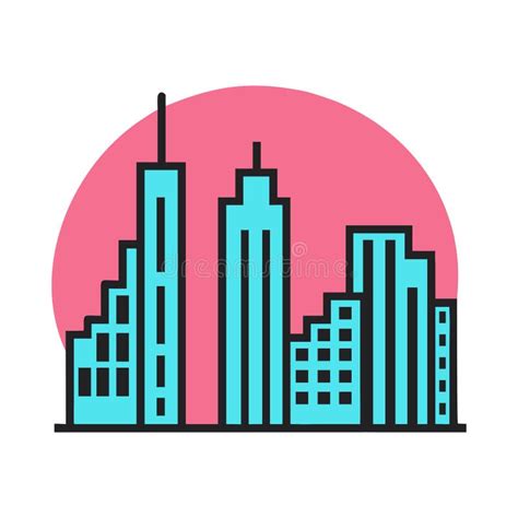 Sunset City Skyline Stock Illustration Illustration Of Buildings