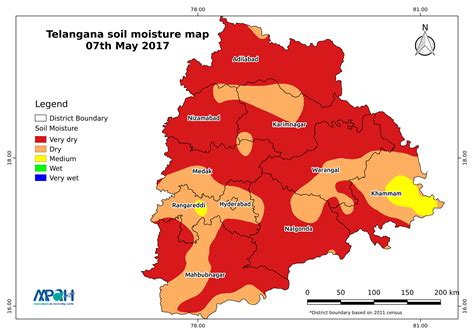 Soil Moisture Map For The State Of Telangana Aapah Innovations Pvt Ltd