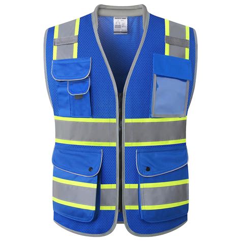 Jksafety 9 Pockets Hi Vis Safety Vest Breathable Mesh