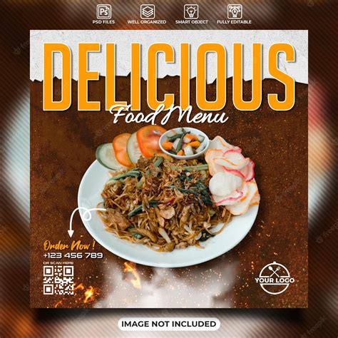 Premium Psd Delicious Food Menu Poster Template