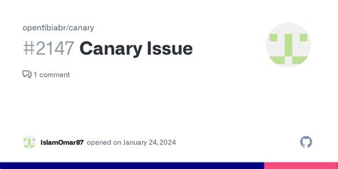 Canary Issue · Issue 2147 · Opentibiabrcanary · Github