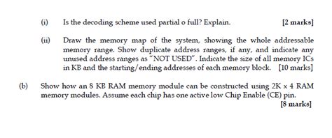 Solved A A Memory Decoding Circuit For An 8085 Chegg