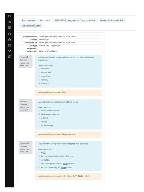 Práctica Calificada 1 Lenguaje Prog Iii Pdf Html Página Web