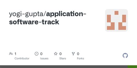 GitHub Yogi Gupta Application Software Track
