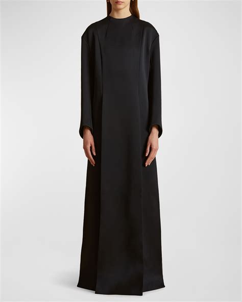 Khaite Clete Crepe Maxi Dress Neiman Marcus