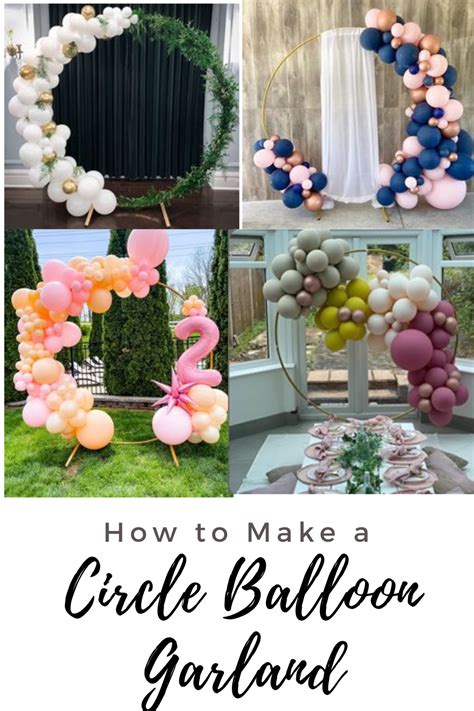 Balloon Circle Arch Tutorial Diy Balloon Garland Backdrop